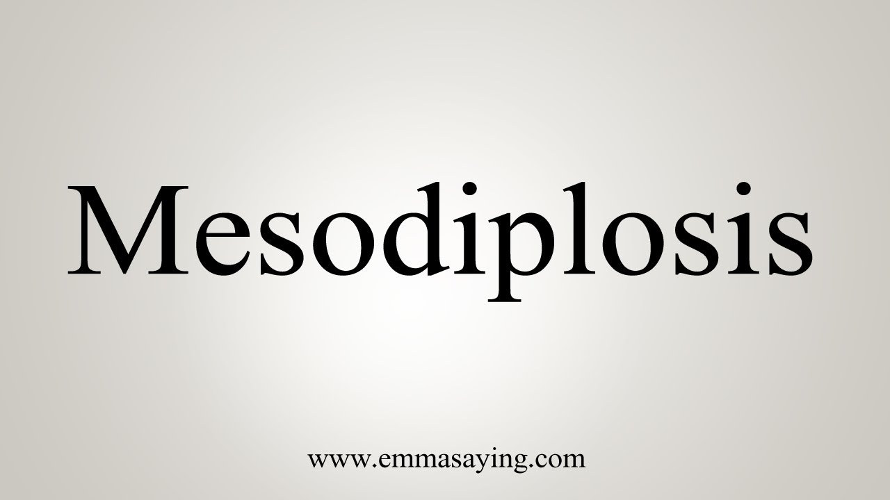How To Say Mesodiplosis - YouTube