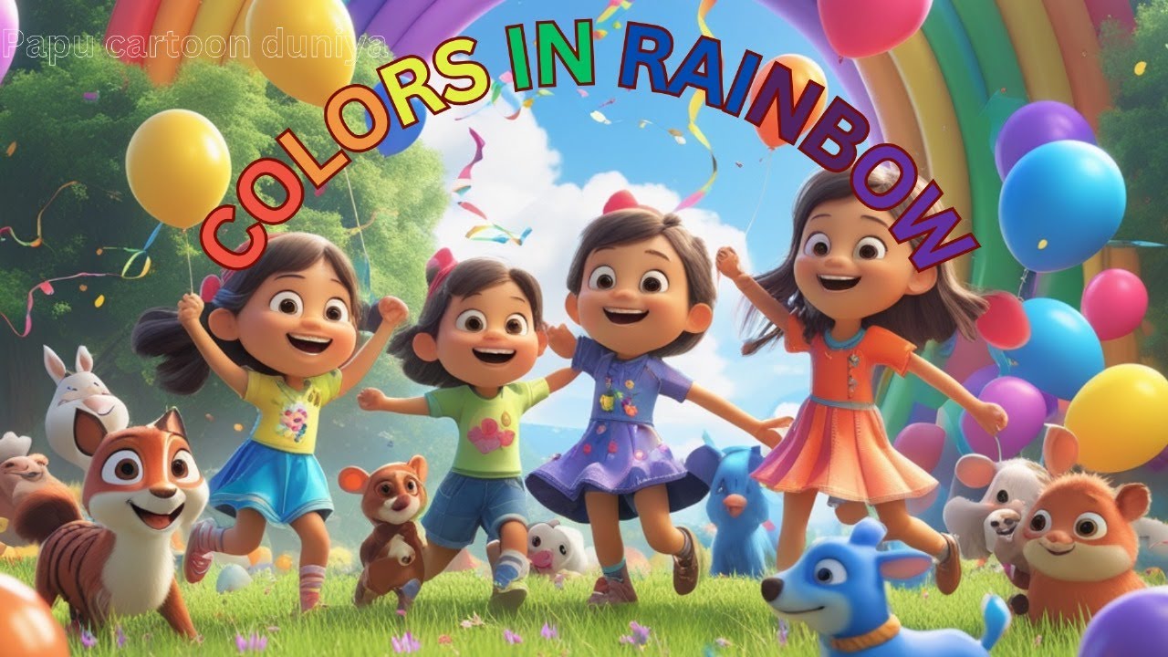 Color in Rainbow Rhyme🌈🌈! Fun with kids dance and rhyme ! Taking care ...