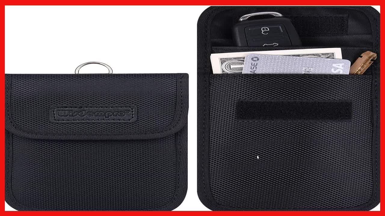 Faraday Bag for Key Fob, Wisdompro 2 Pack WP4694 RFID Key Fob Protector ...