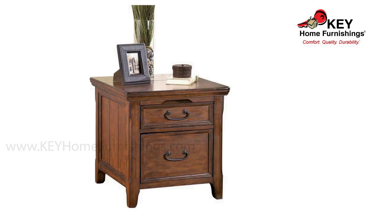 Ashley Woodboro Media End Table With Power Outlets T478-17 | KEY Home ...