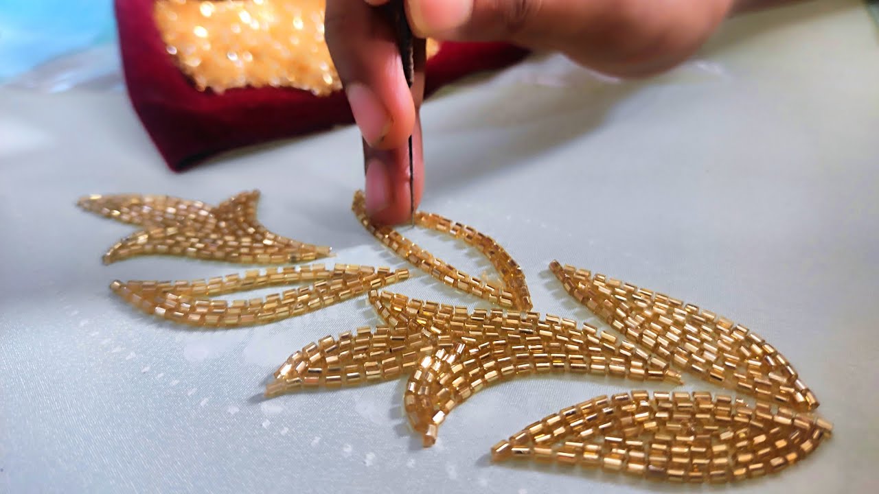 Kardana embroidery stitches // aari work stitch || handwork stitch ...