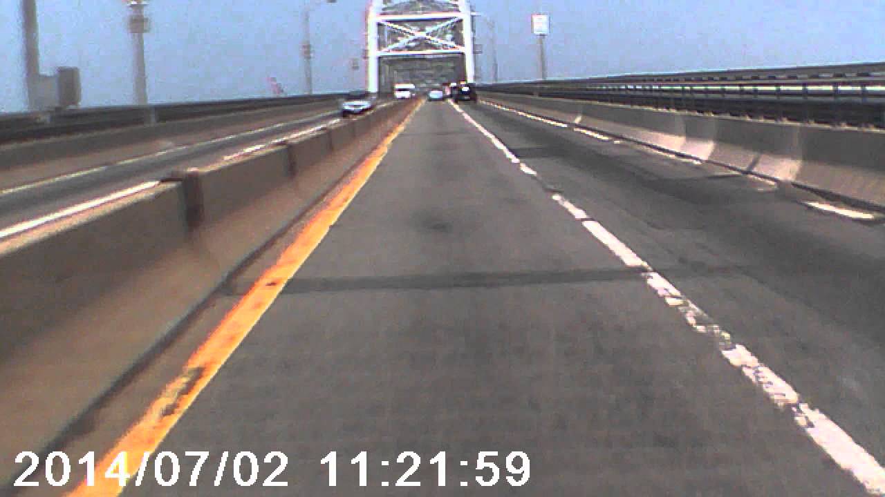 Dash Cam of Goethals Bridge - YouTube