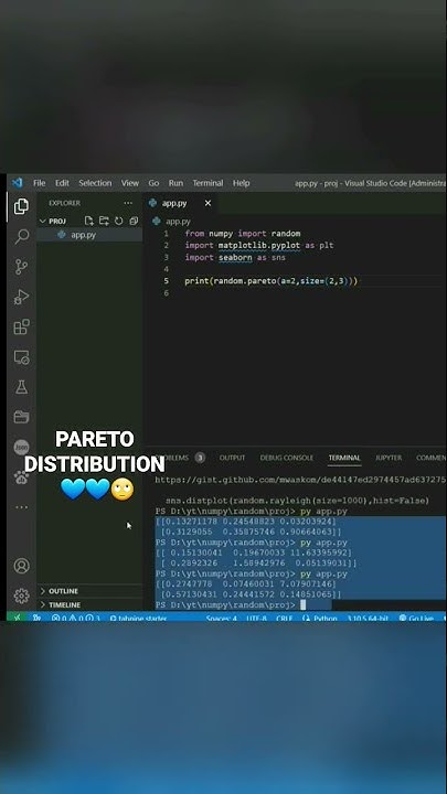 Pareto distribution #developer #python #programming #pythonprogramming ...