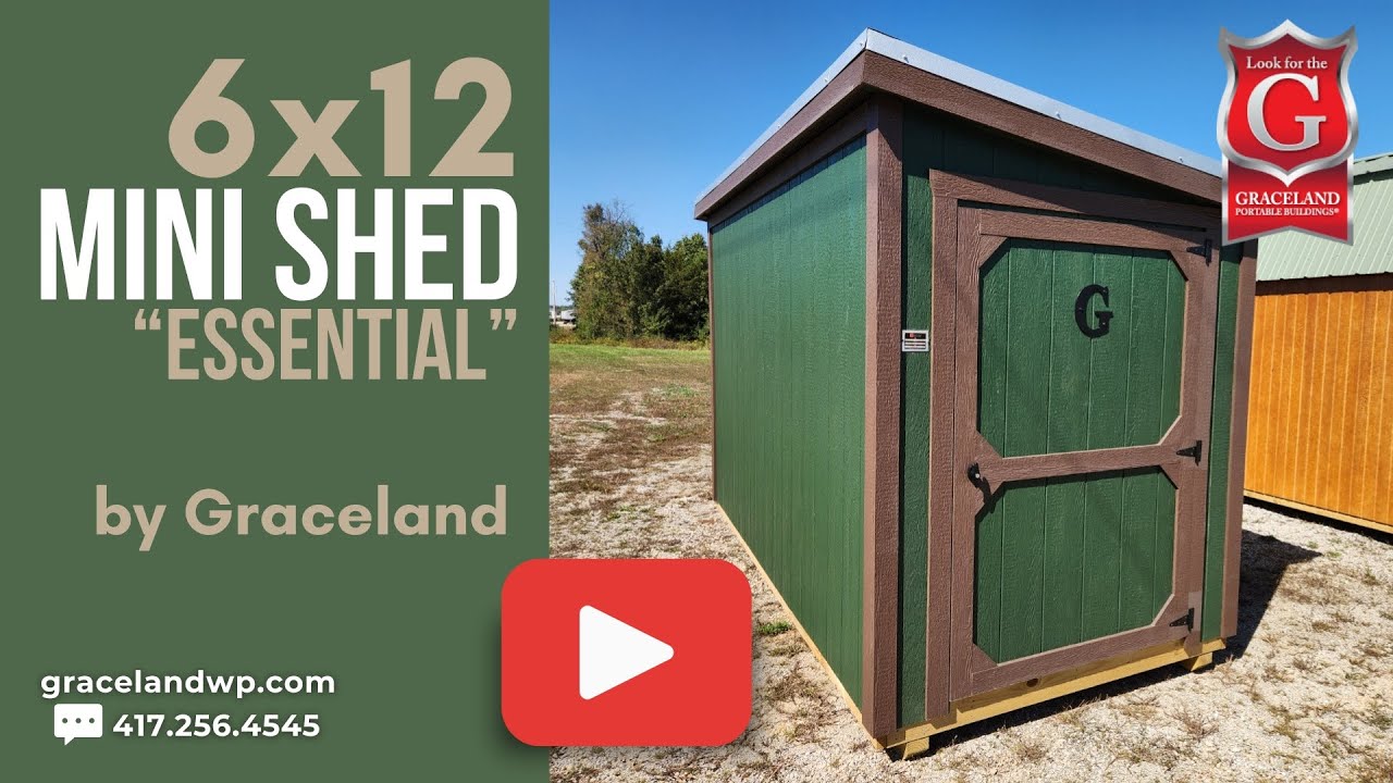 🔎6x12 Mini Shed Essential ️ by Graceland (SHORT) - YouTube