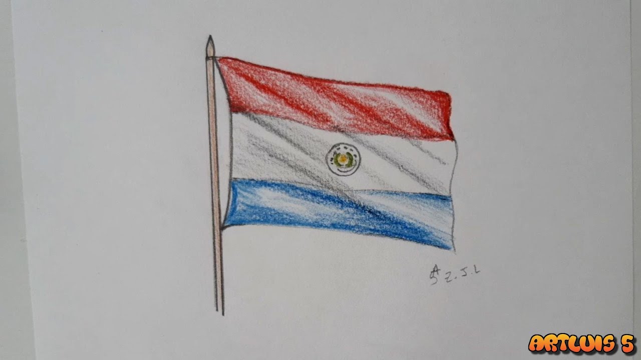 Cómo Dibujar Bandera De PARAGUAY Paso A Paso - YouTube
