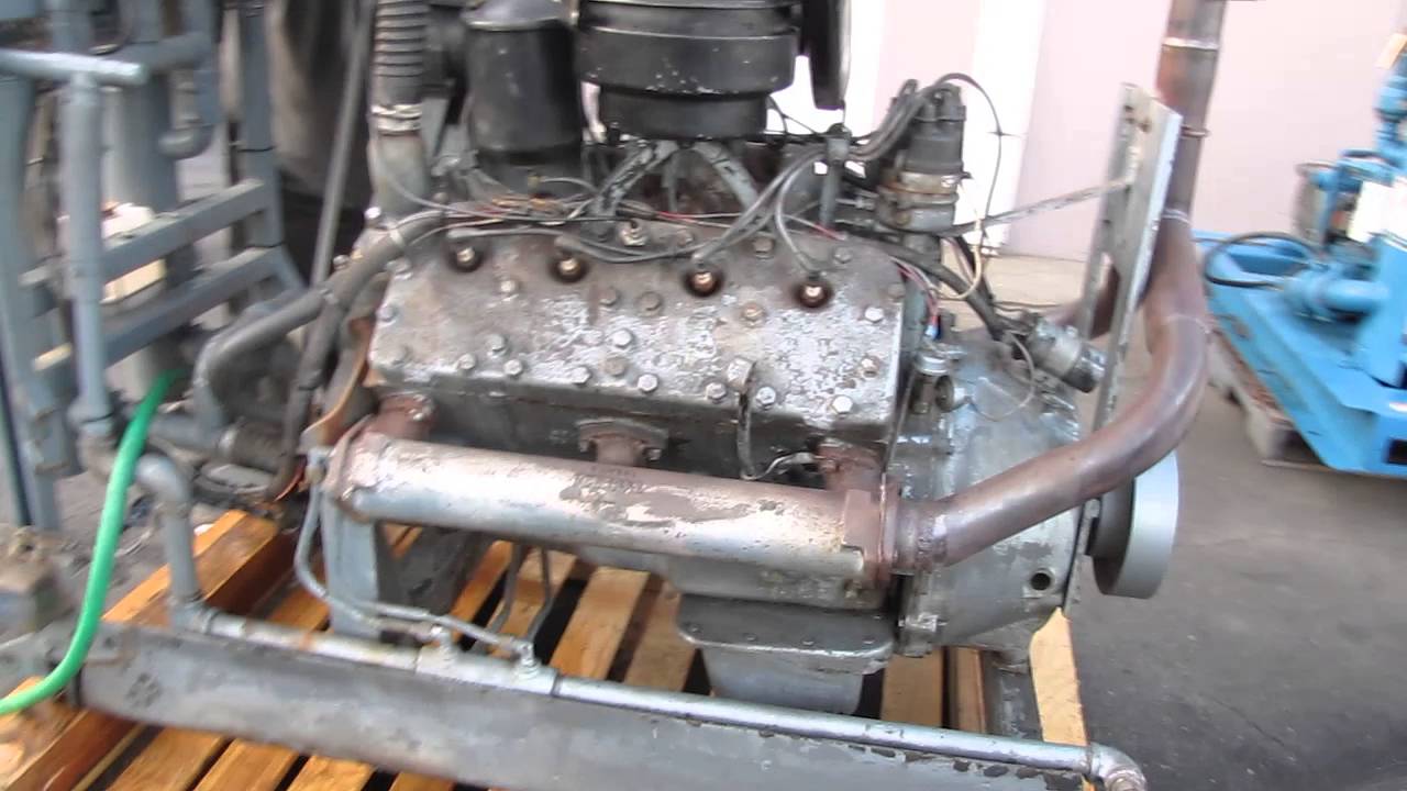 Ford 8 Cylinder Flathead Industrial Engine Hot Rod Motor - YouTube