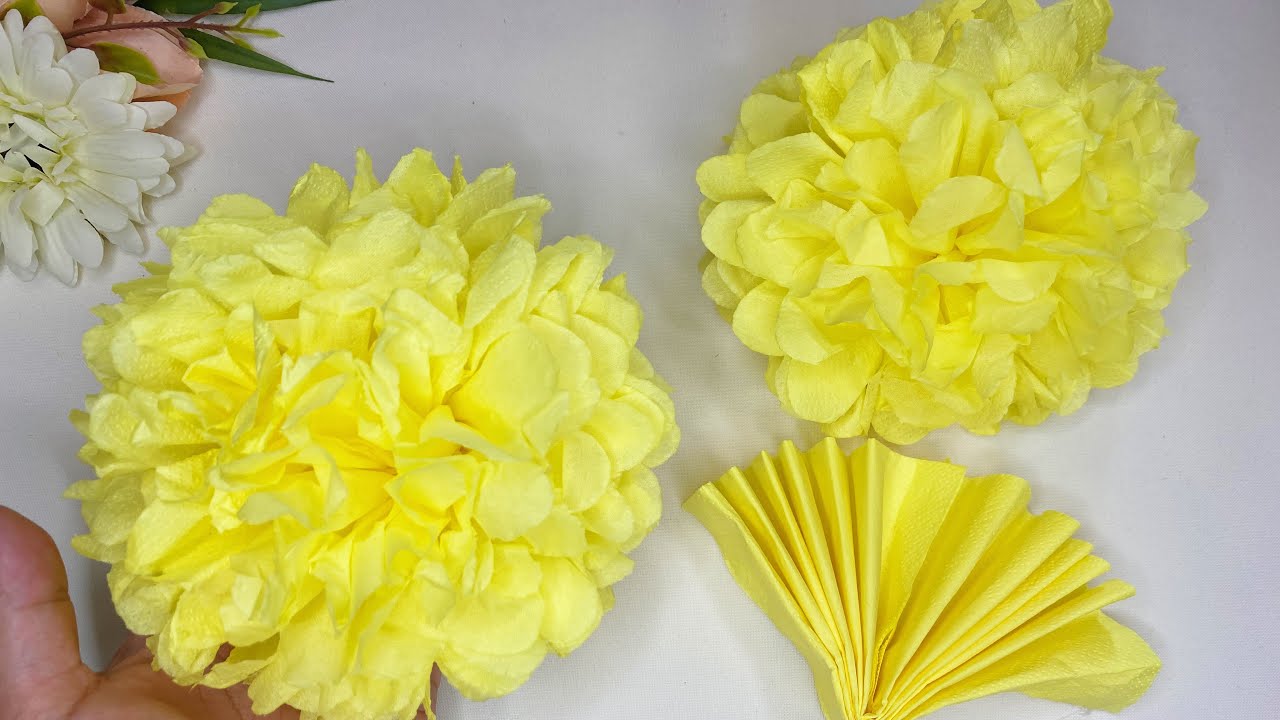DIY tissue paper flowers. DIY Paper Flowers. #diy #origami - YouTube