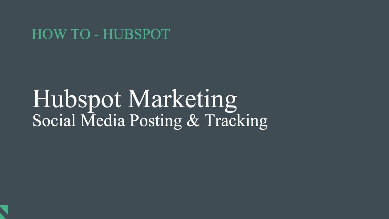 Hubspot - How to use the social media tool - YouTube