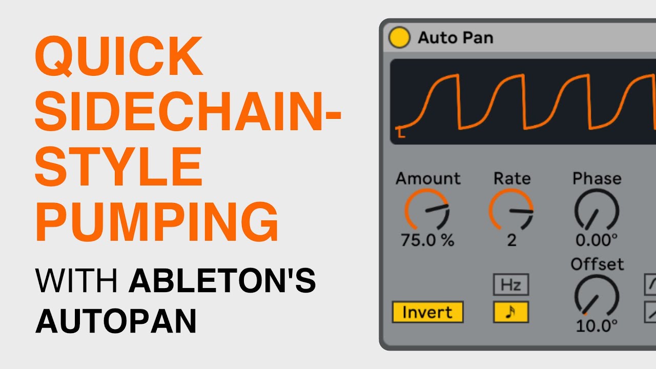 Quick Sidechain style Pumping with Ableton's Autopan - YouTube