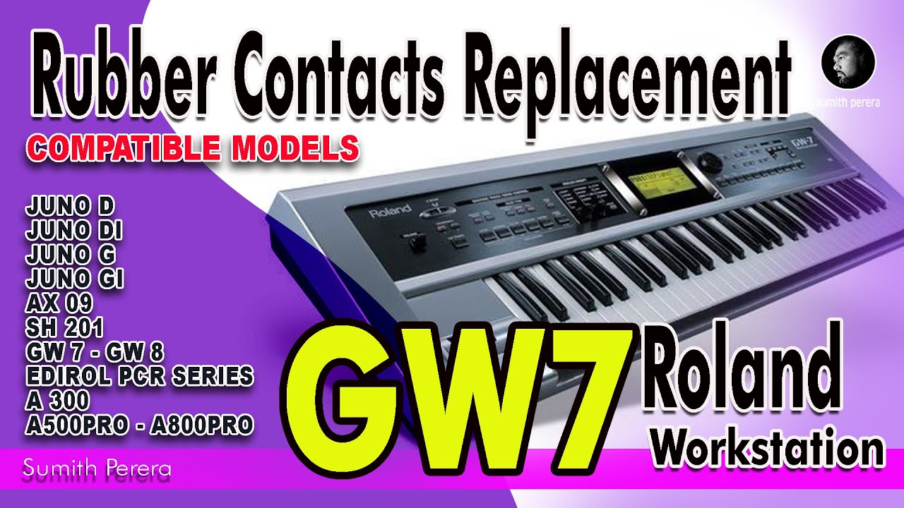 Roland GW7 / Carbon Contact Rubber Replacement / Conductive Rubber ...