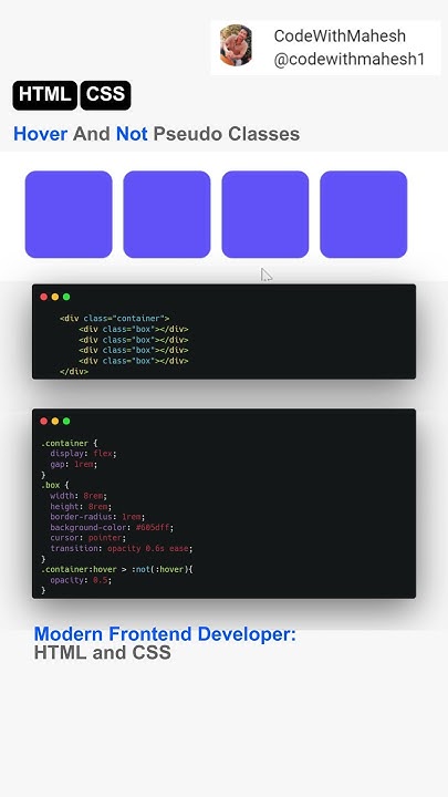11/100 Tricks: The Magic of :not Pseudo Class in CSS #shorts - YouTube