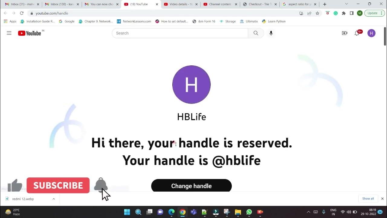 YouTube @Handles ? how to set handle to your channel ? - YouTube