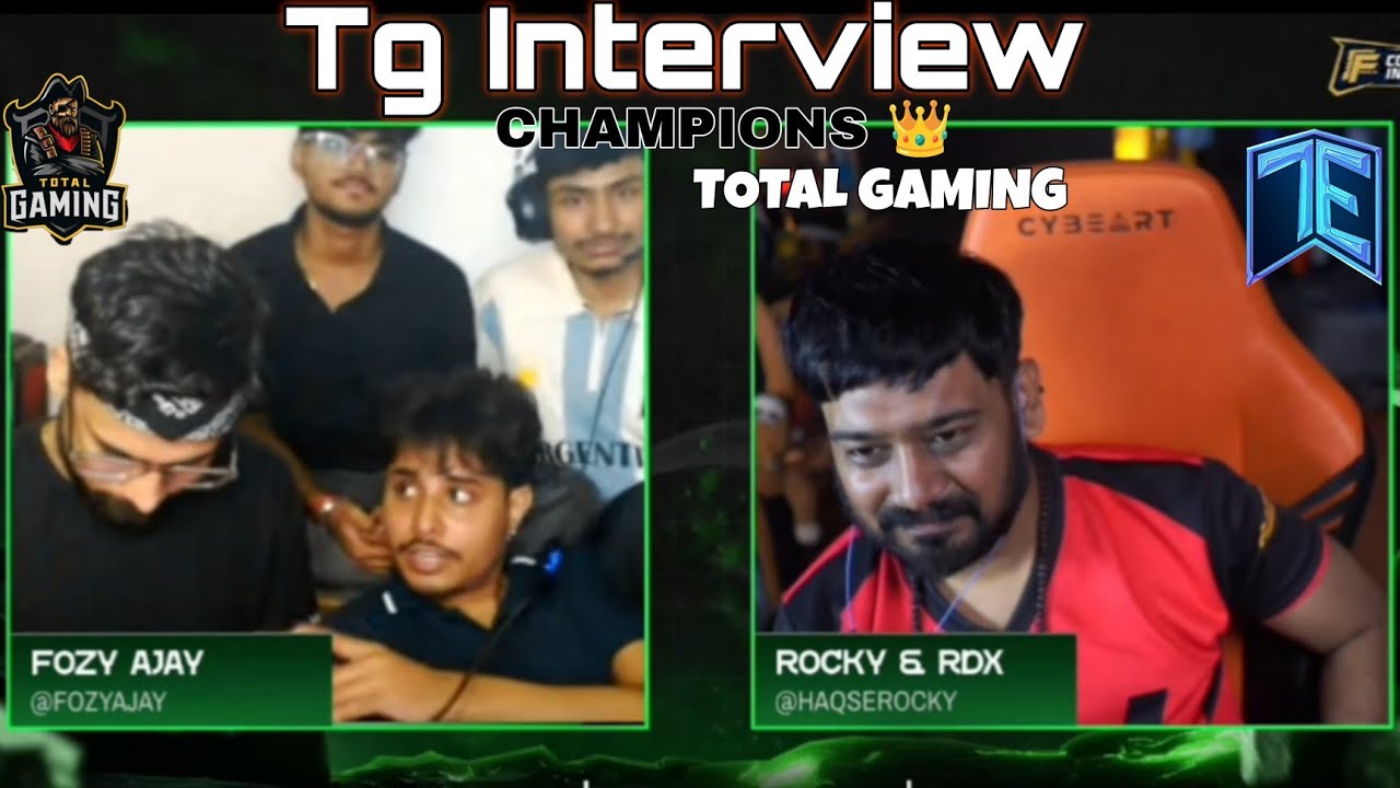 Interview In Total Gaming Esports Players|| One Game Champions Total ...