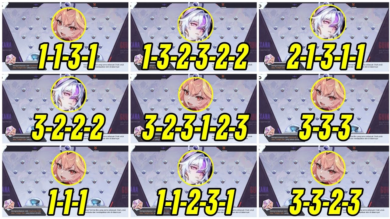 POLA ASPIRANT RONDE 2! DAFTAR POLA SKIN ASPIRANT GUINEVERE DAN VEXANA ...