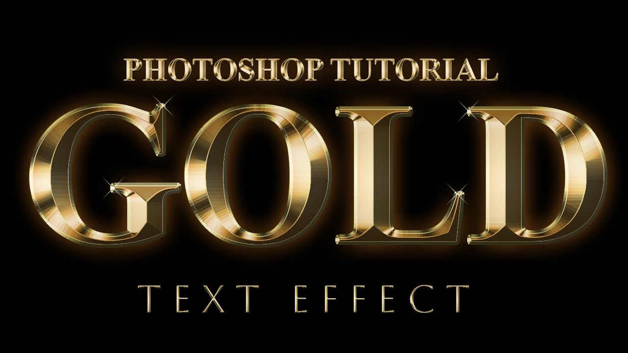 Mastering Photoshop: Gold Text Effect Tutorial - YouTube