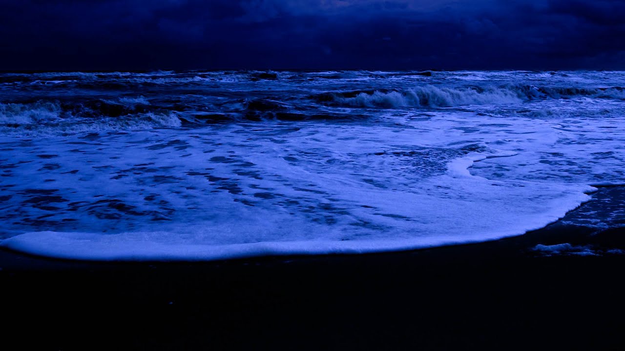 6 Hours on a Tropical Beach at Night - Relaxing Ocean Wave Sounds for ...