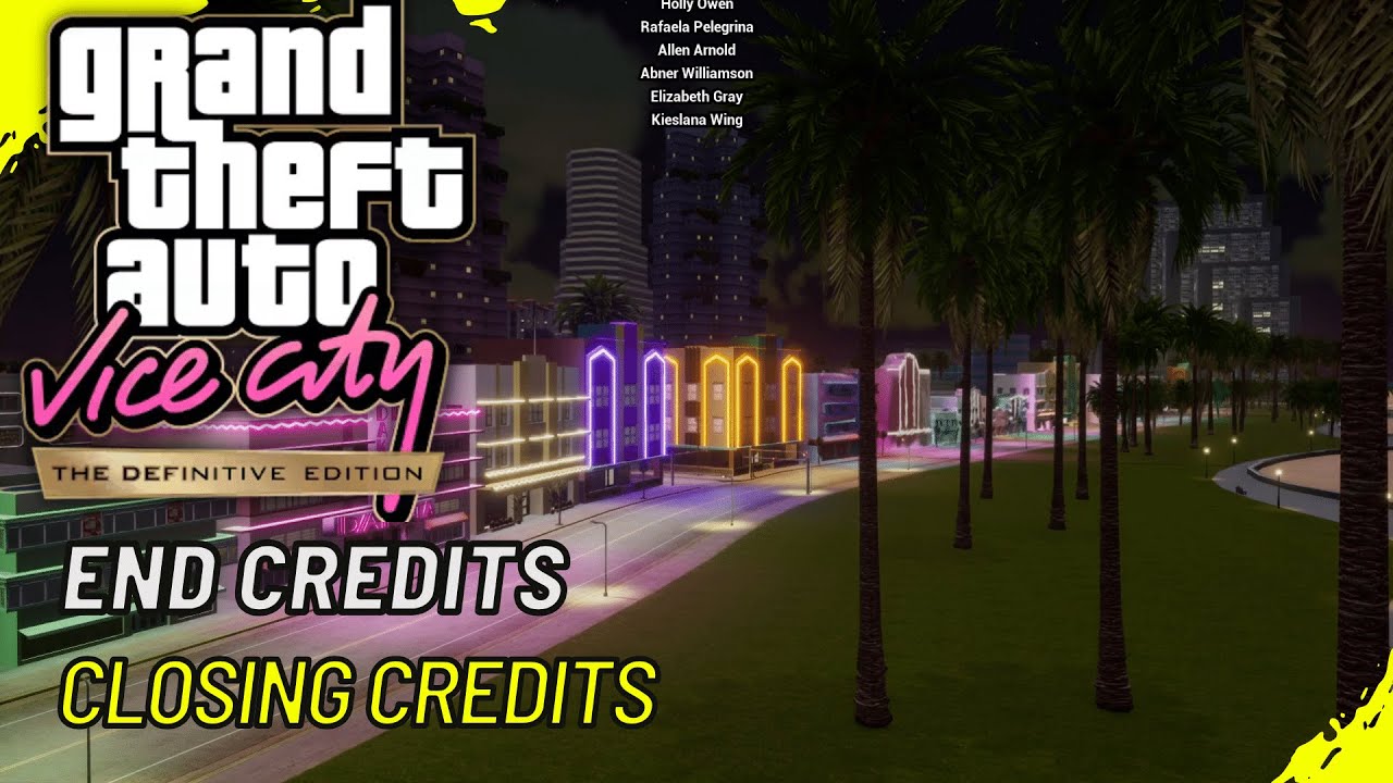 GTA Vice City: Definitive Edition - End Credits with Commentary - YouTube