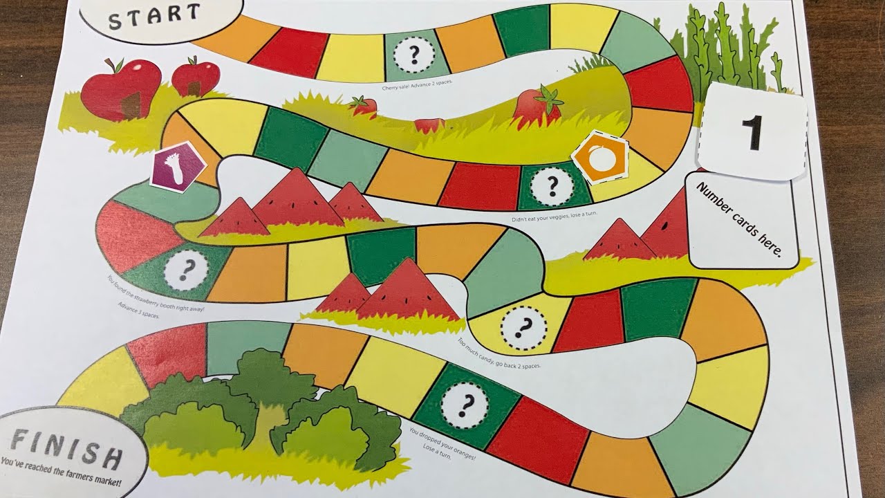 DT Crafts: Fruits & Vegetables Board Game - YouTube