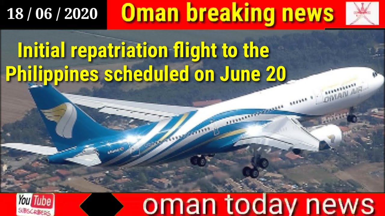 Initial repatriation flight to the Philippines scheduled on June 20 ...