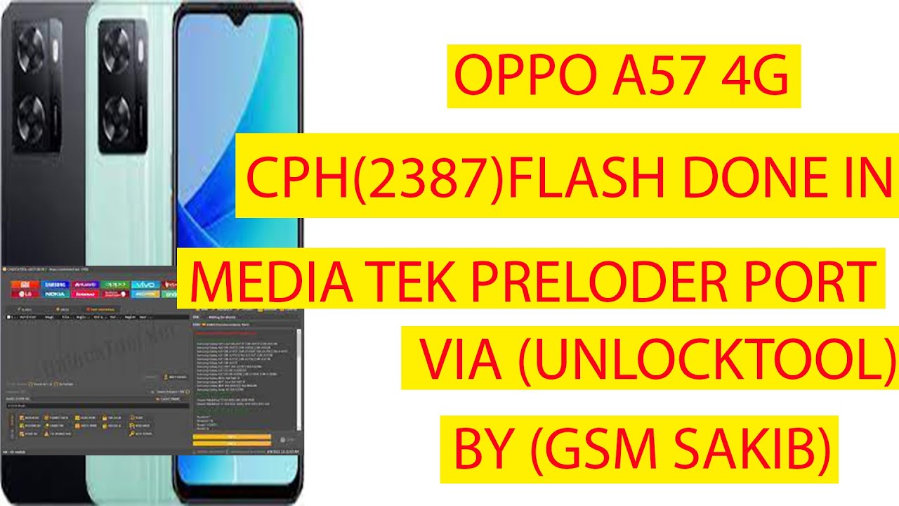 OPPO A57 4G CPH(2387) FLASH IN MEDIATEK PRELOADER PORT WITHOUT ...
