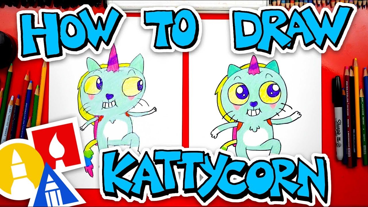 How To Draw Kattycorn From Cupcake And Dino - YouTube