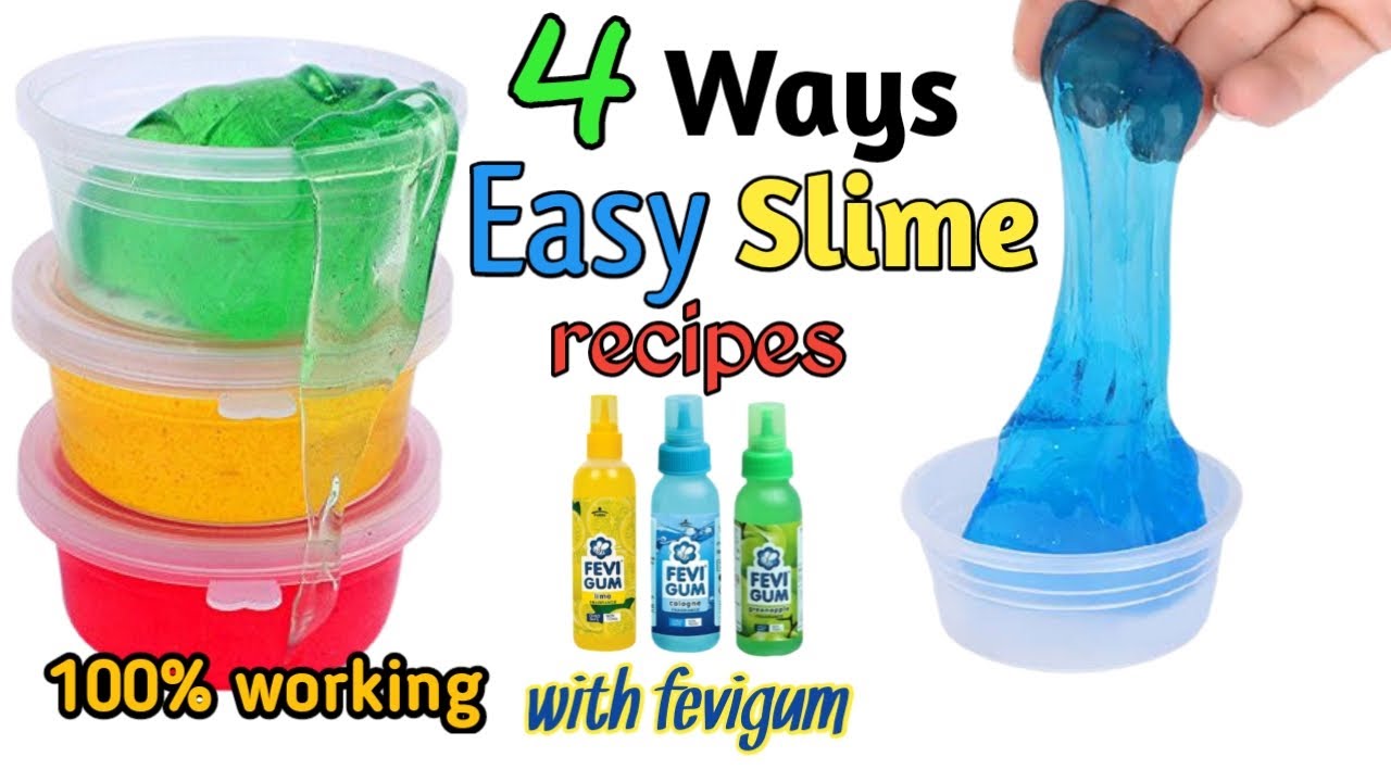 How to make all slime with fevigum / homemade slime/ no borax slime ...