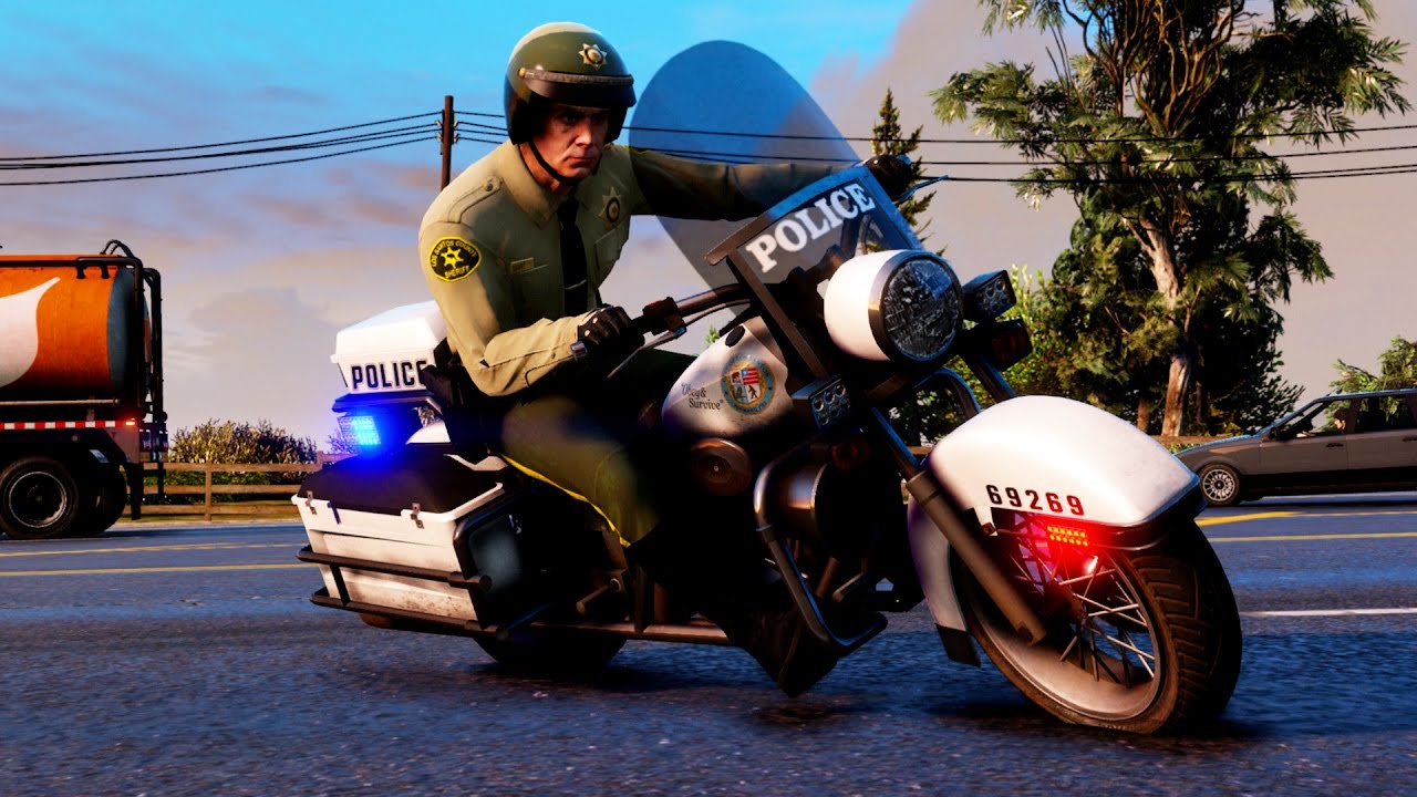 GTA 5 - LSPDFR Play As A Cop Episode #115 - Paleto Bay Night Motorcycle ...