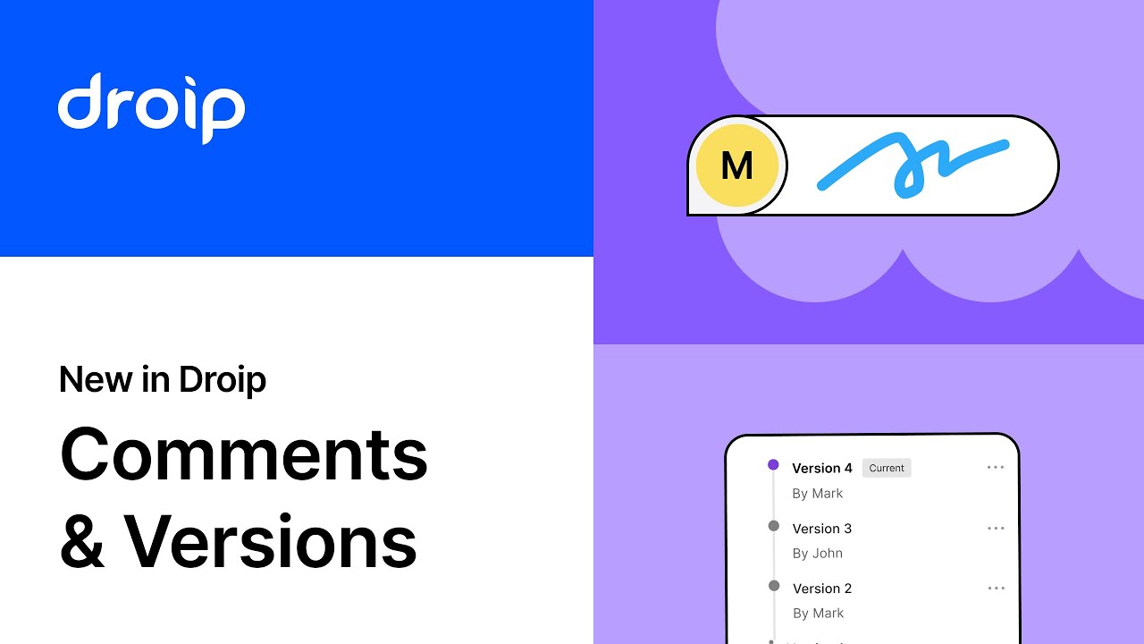 Collaborative Comments and Version History | Droip - YouTube