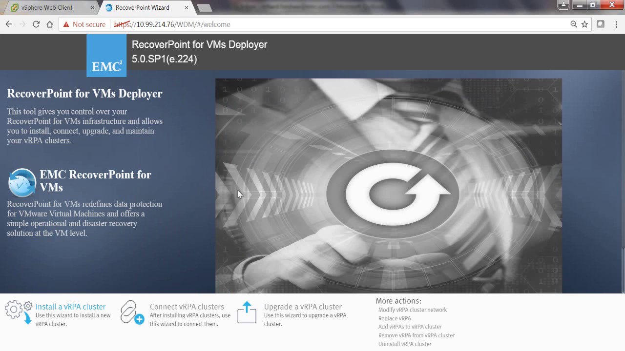 RecoverPoint for VMs (RP4VMs) 5 0 SP1 vRPA Cluster Deployment - YouTube