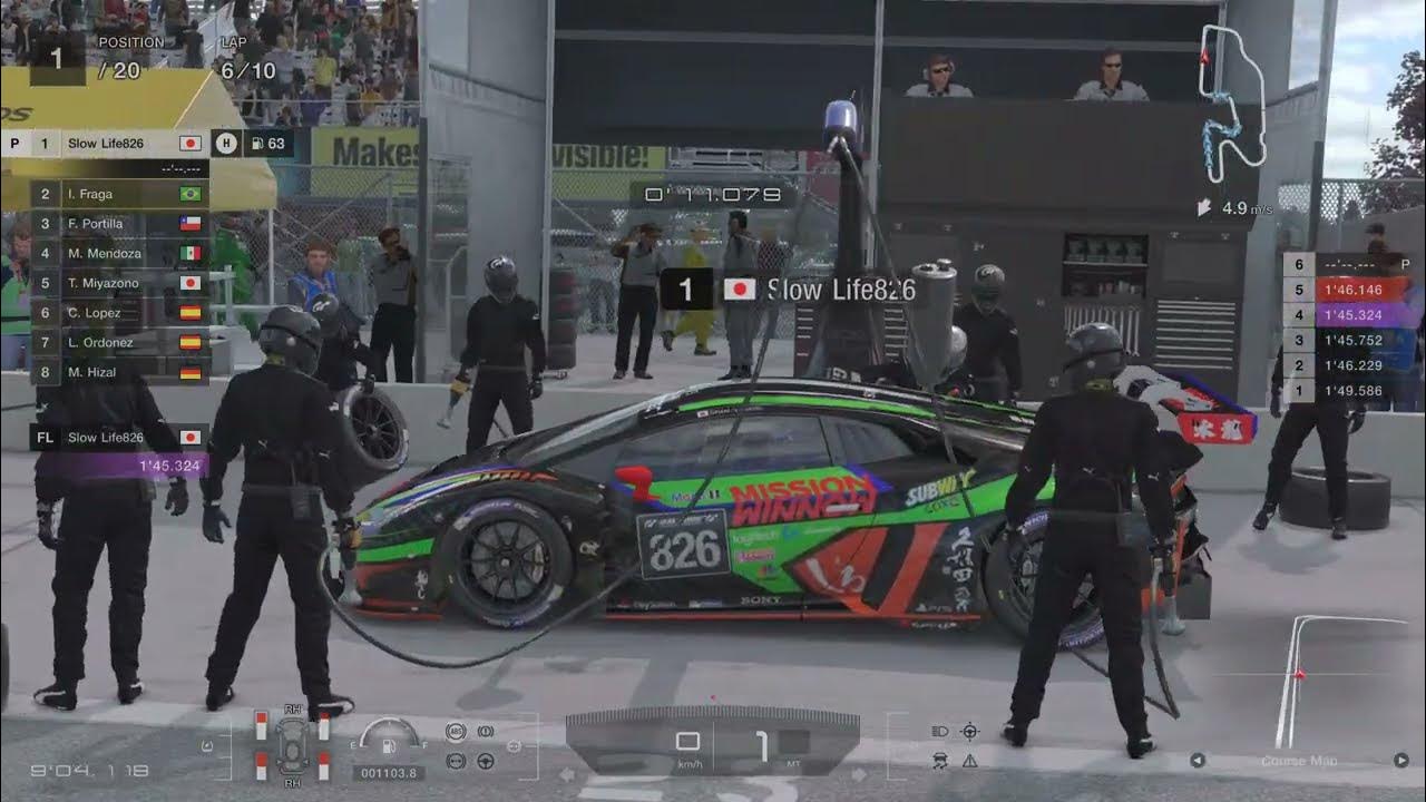 GT7 Gr3 Lamborghini Huracán Watkins Glen AI raceグランツーリスモ 7_20230326215522 - YouTube