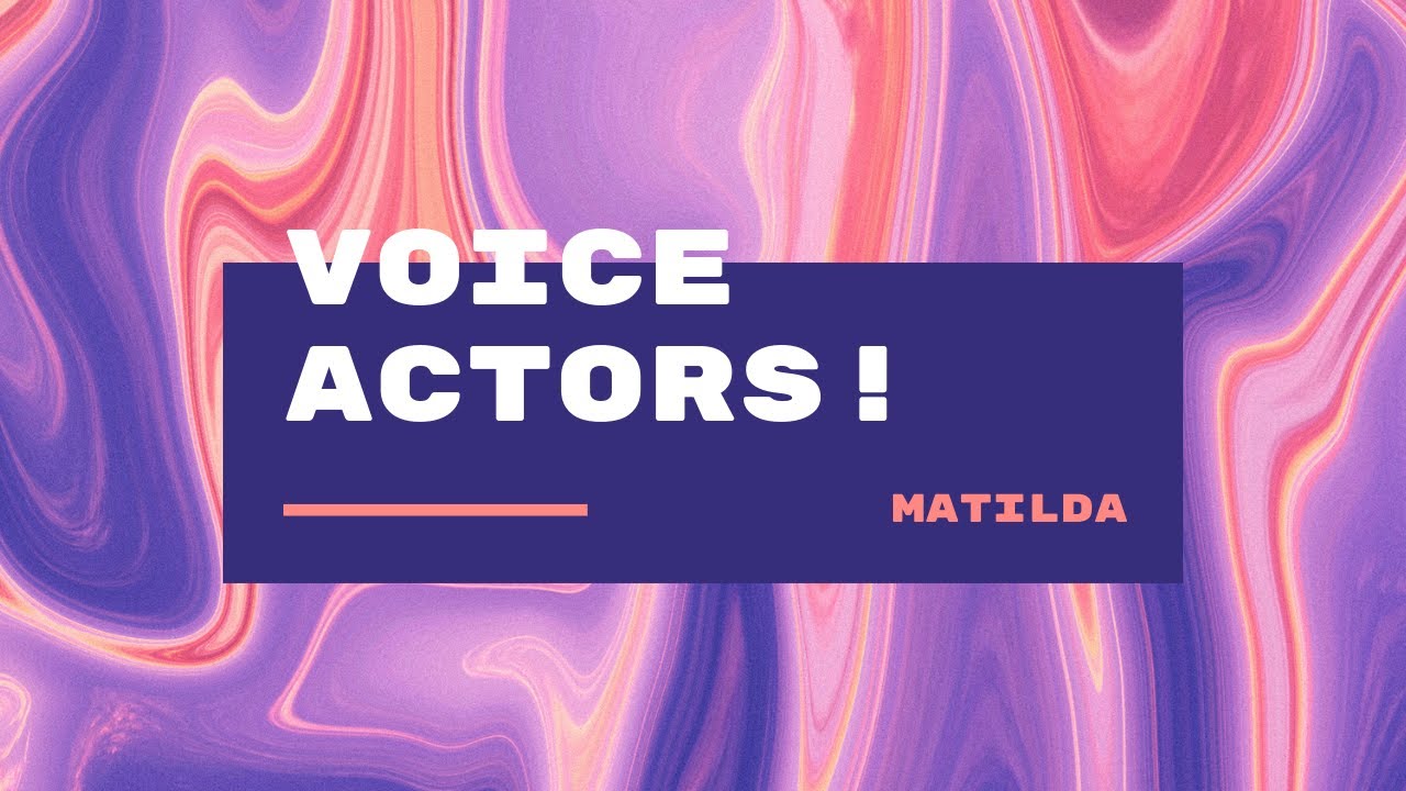Voice actors! Teacher example - YouTube