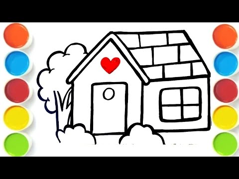 Cute house drawing easy step by step , how to draw home, sweet home ...