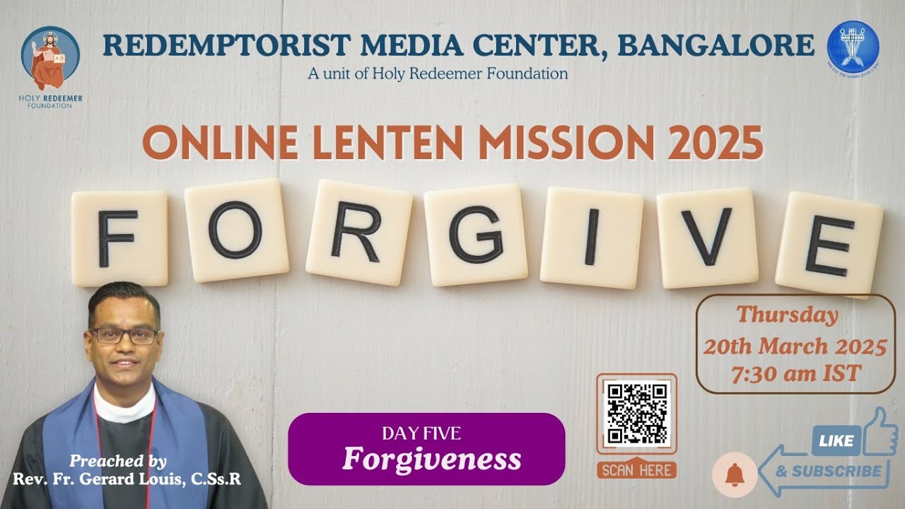 Redemptorist Online Lenten Mission '25 |Day 5| Forgiveness | Fr. Gerard ...