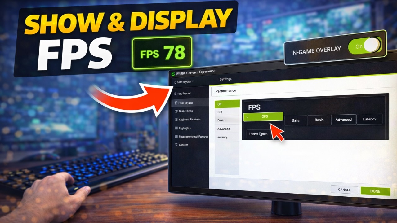 How To Show FPS on NVIDIA App (Enable FPS Counter in Games) - YouTube