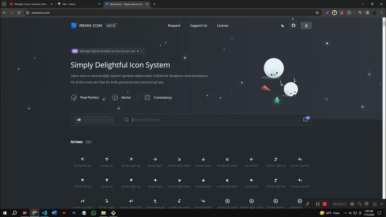 RemixIcon in your React Vite project - YouTube