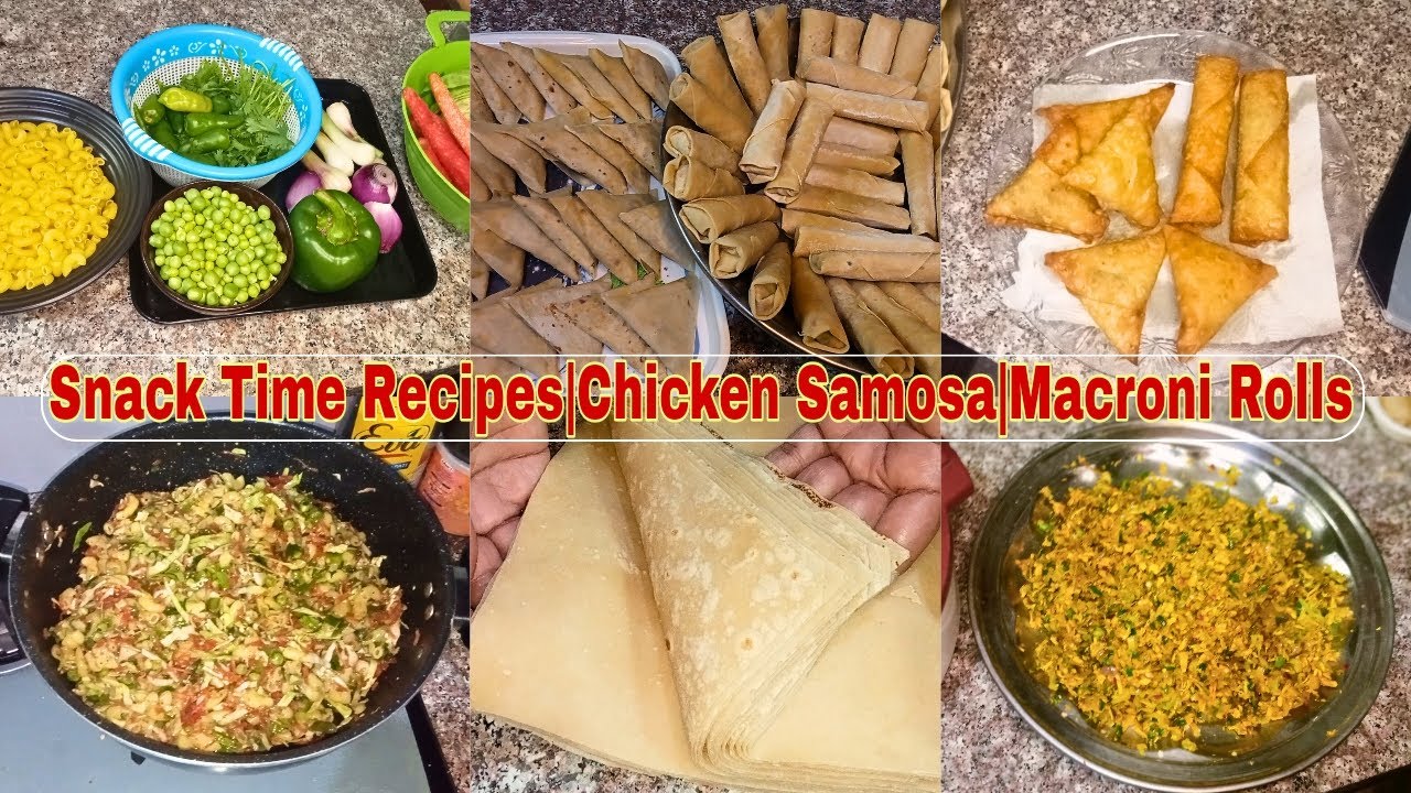 Snack Time Recipes || Roll patti Banane Ka Tarika || Chicken veg Samosa ...