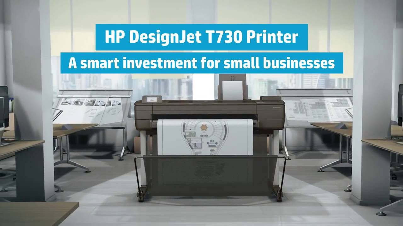 Low Cost High Performance A1 Plotter Printer Singapore HP T730 - YouTube