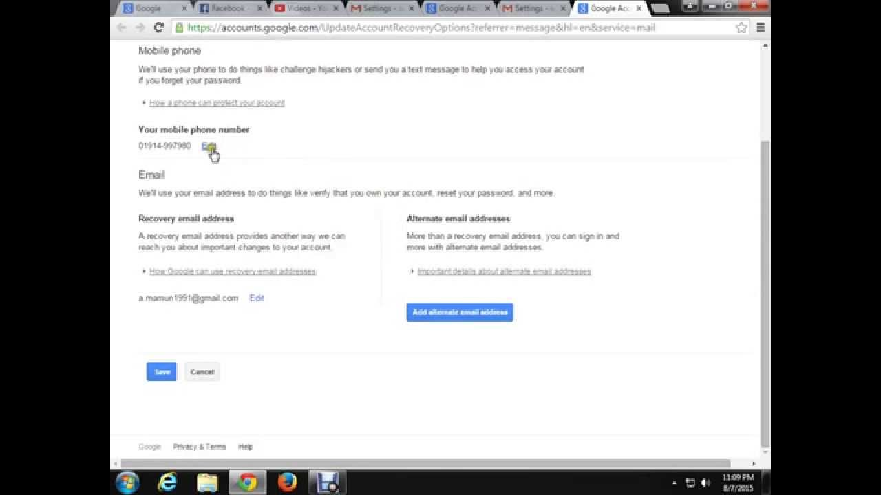 How To Change Phone Number Gmail Account 2015 YouTube how-to-change-phone-number-gmail-account-2015-youtube