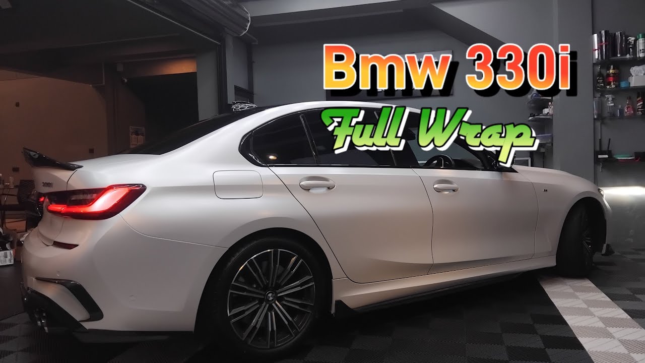Bmw 330i | Full Wrap | Wrapping | Gray to Satin White | Color Change ...