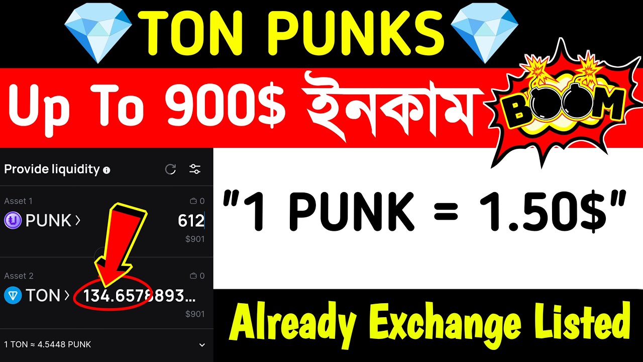 Ton Punks Mining || 1 Punk = 1.50$ || Same Notcoin || Exchange listed || Supported by Ton - YouTube
