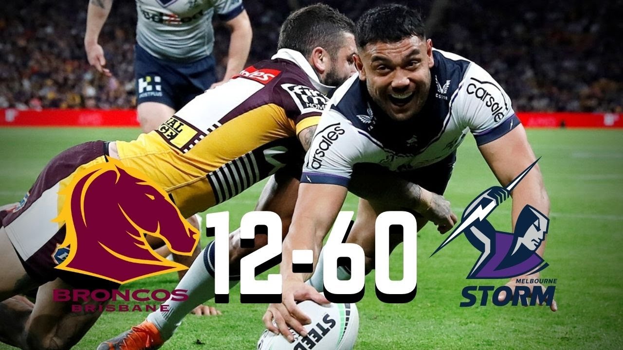 THE MELBOURNE STORM PUT 60 ON BRISBANE! | Broncos vs Storm - NRL Round ...
