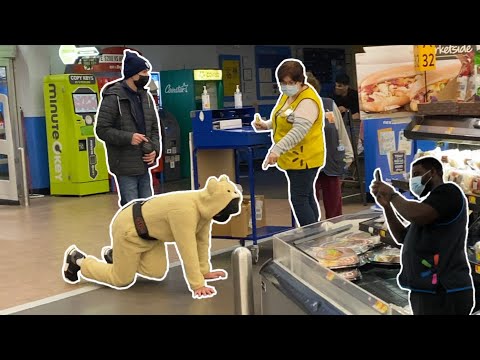Pretending to be a DOG in Public PRANK - YouTube