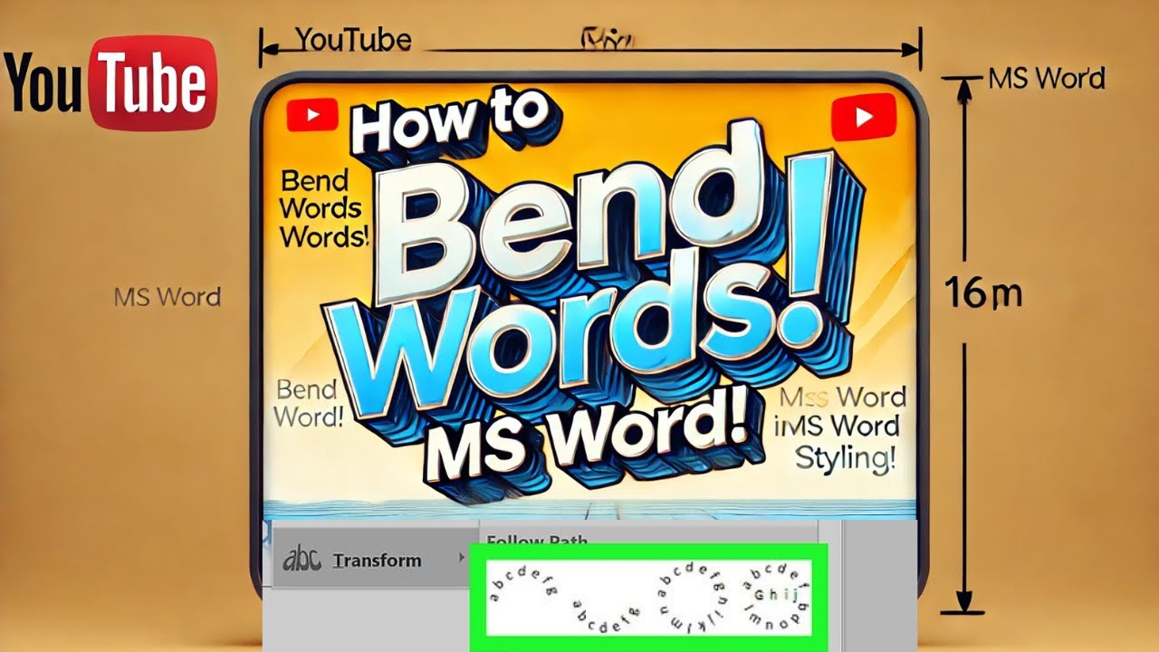 How to Bend Words in MS Word - how to curve text in microsoft word | ms ...