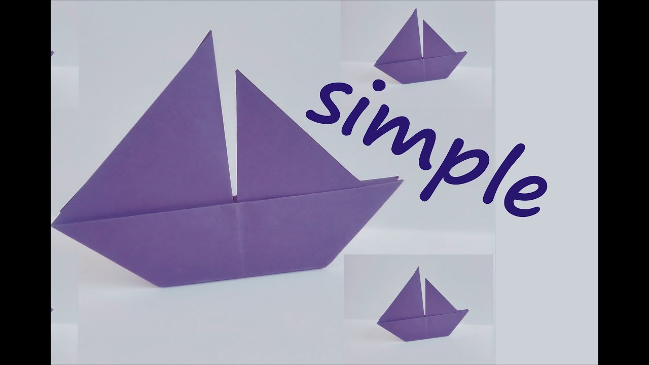How to make Paper Origami 2D Yacht - DIY Tutorial - YouTube
