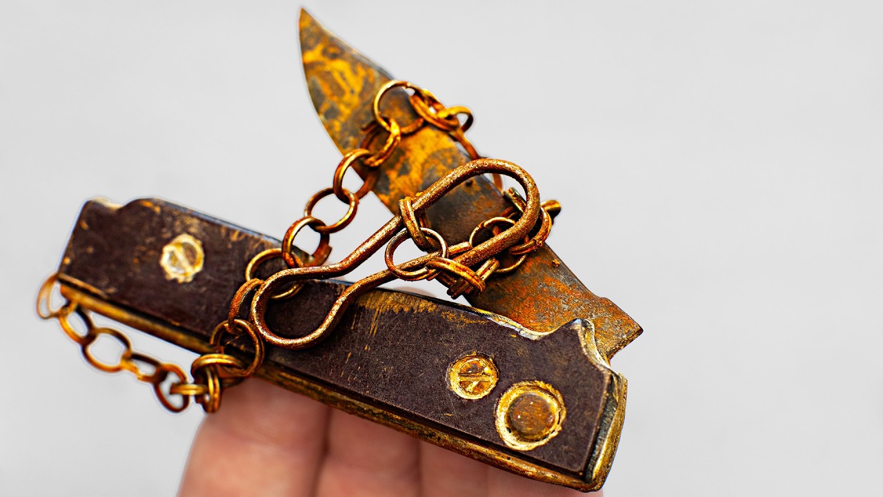 Old Gangster Switchblade Knife Restoration - YouTube
