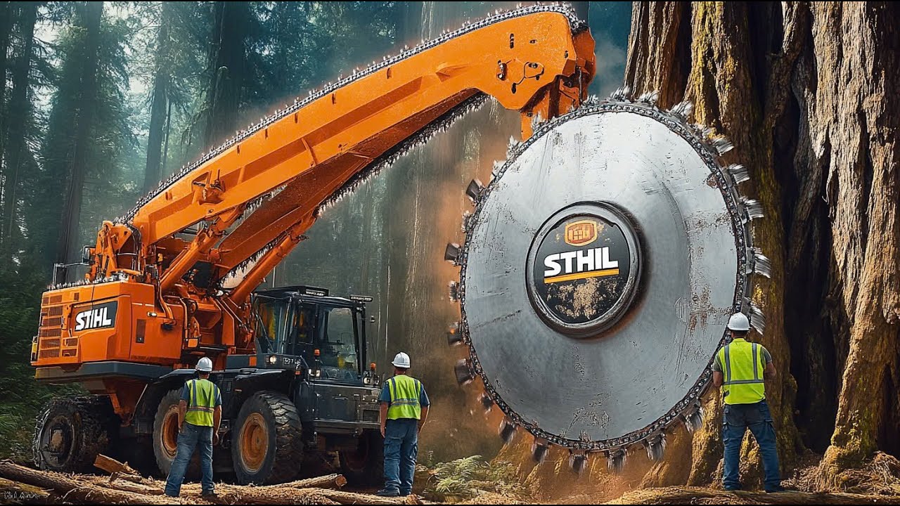 Extreme Dangerous Fastest Big Chainsaw Cutting Tree Machines | Monster ...