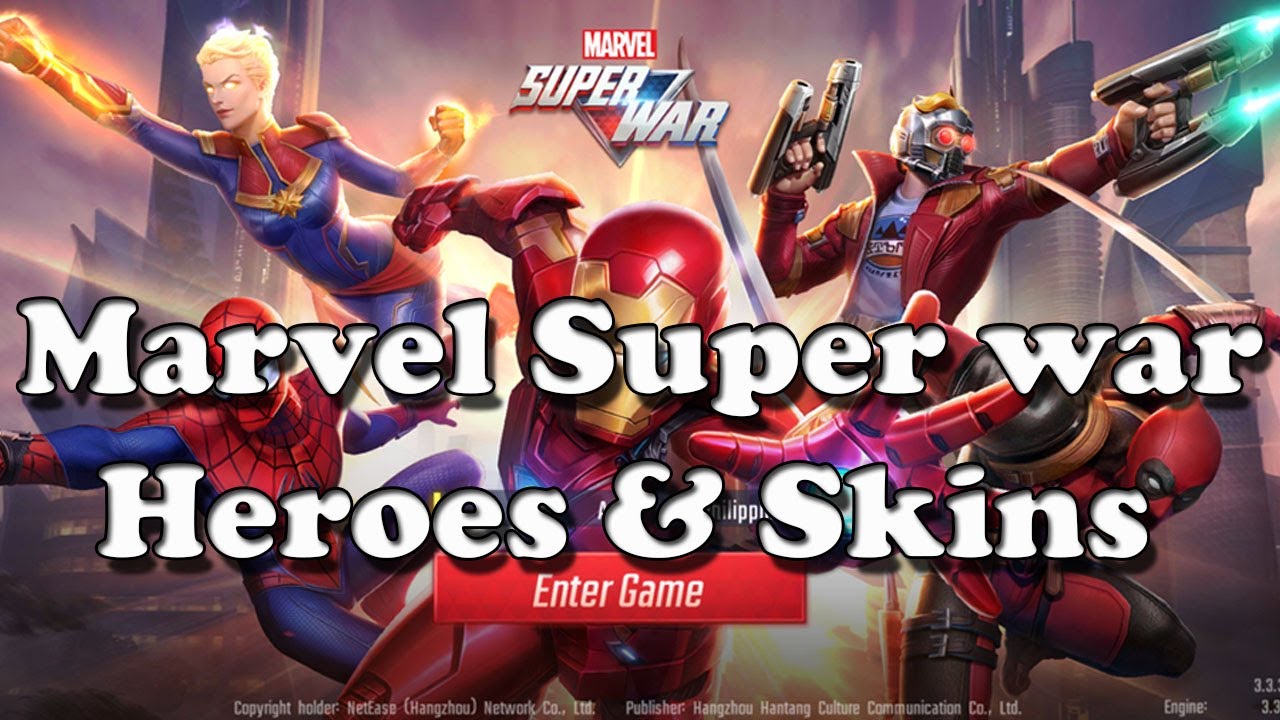 marvel super war all heroes and skins - YouTube