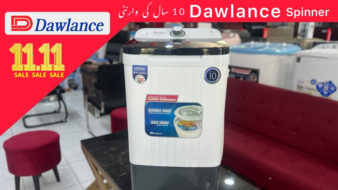 Best Dawlance Spinner Dryer DS 6000 C in Pakistan Full Review Price 10 Years Motor - YouTube