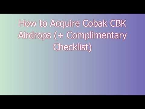 Get Free Cobak CBK Airdrop | Learn How to Swap or Sell Cobak CBK Airdrop - YouTube