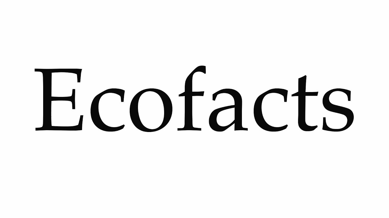 How to Pronounce Ecofacts - YouTube
